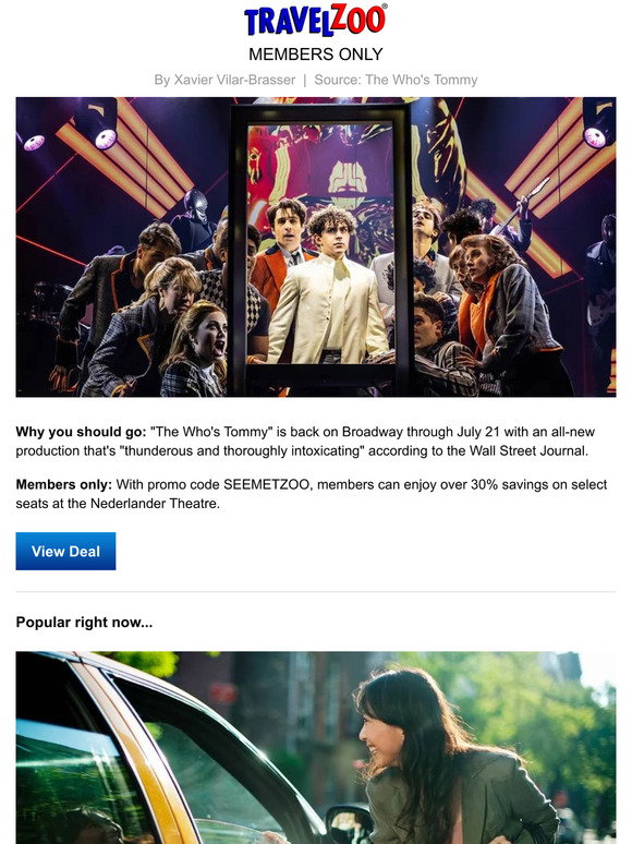 Travelzoo: $55 & up—This month only: 'The Who's Tommy' rock musical ...