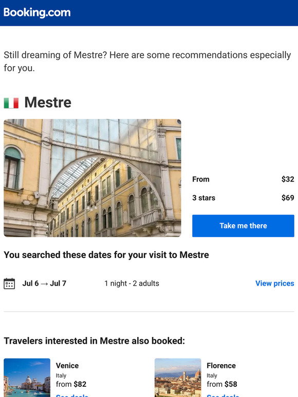 Booking: Deals in Mestre from $32 for your dates | Milled