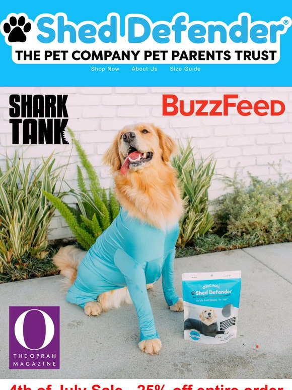 Shed Defender: Celebrate 4th of July with 25% OFF All Pet Essentials ...