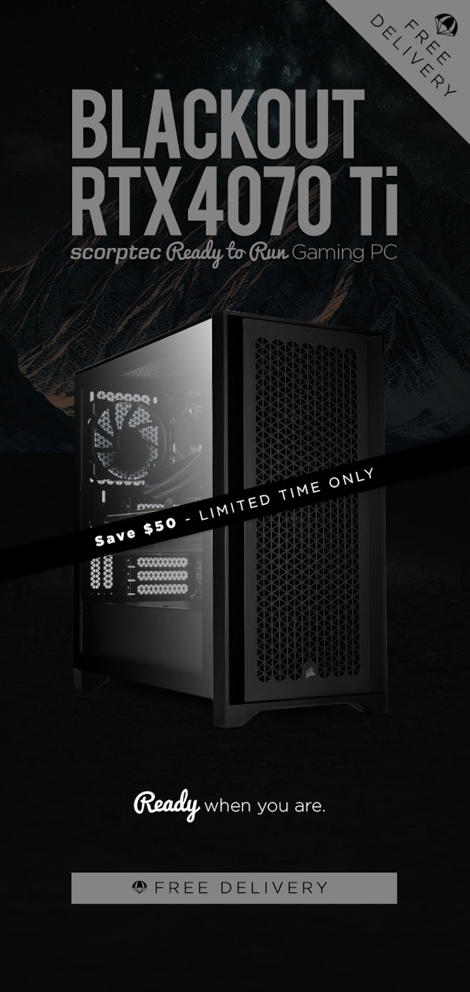 Scorptec: Blackout RTR Gaming PC 🏴 | Milled