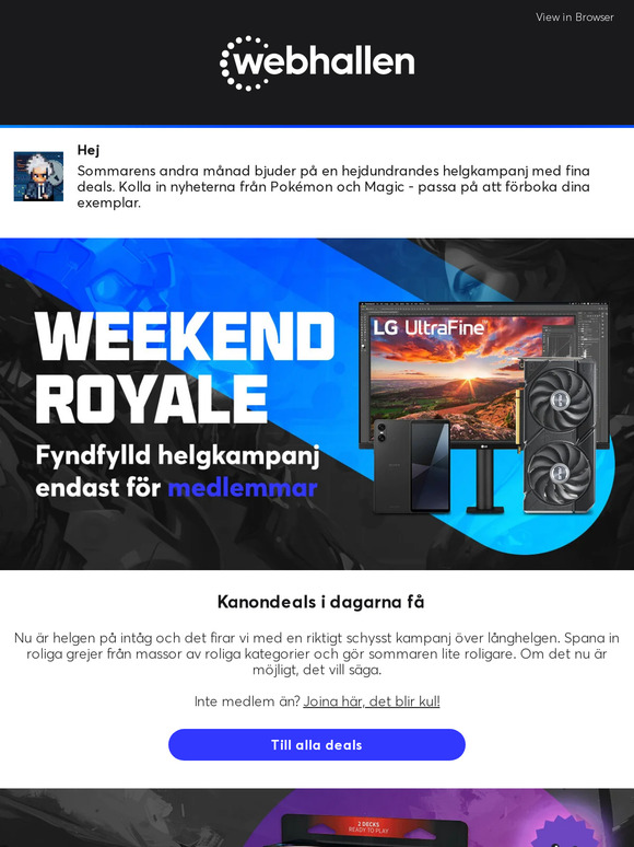 Webhallen: Nu öppnar vi dörrarna i månadens helgkampanj! | Milled