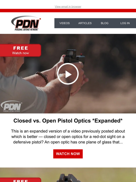 Personal Defense Network: Closed vs. Open Pistol Optics *Expanded* | Milled