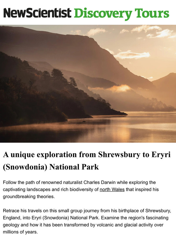 New Scientist: Explore north Wales through Darwin's eyes | Milled