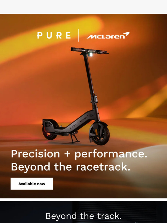 Pure Scooters: Pure x McLaren. Now available to buy. | Milled