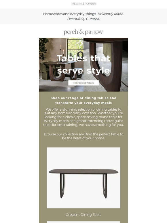 Perch & Parrow: Tables that serve style | Milled