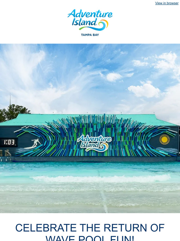 SeaWorld: 🌊 Surf’s up! Celebrate the Return of Wave Pool Fun 🎉 | Milled