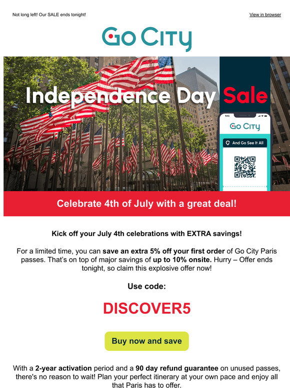 Go City: ⏰ Prices rise in a few days + special 4th of July offer today ...