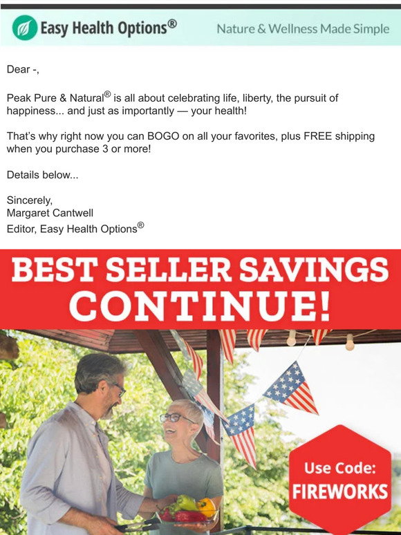 Easy Health Options: Double your order on 4th of July | Milled