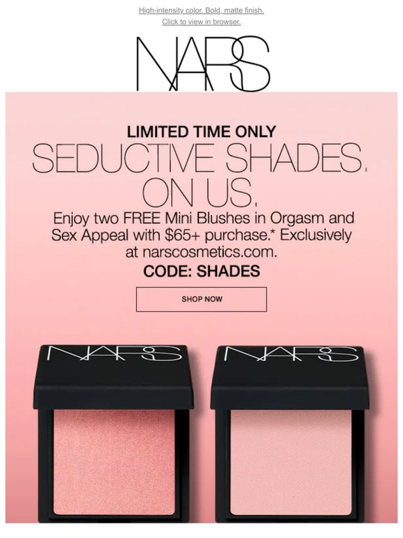 NARS Email Newsletters: Shop Sales, Discounts, and Coupon Codes