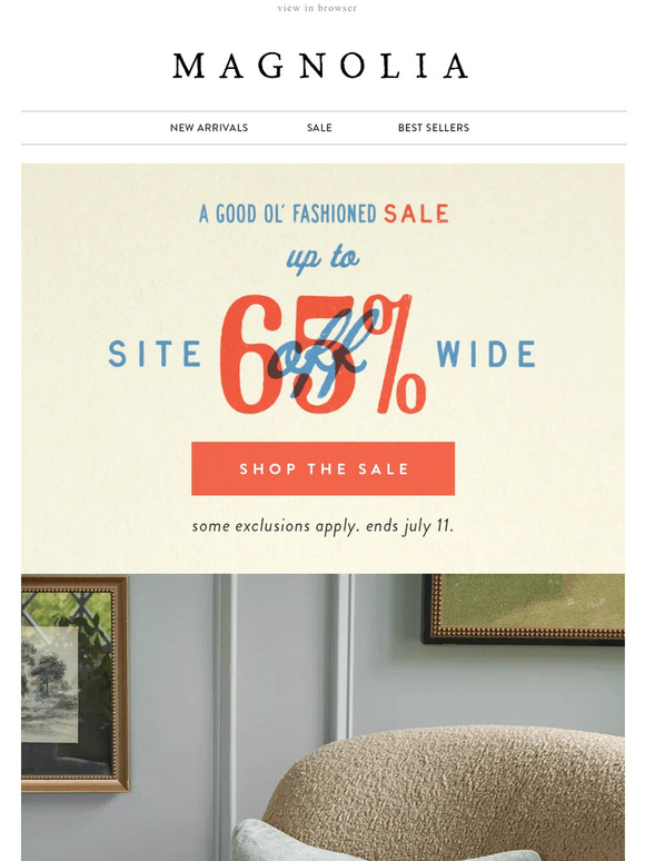 Magnolia Email Newsletters: Shop Sales, Discounts, and Coupon Codes
