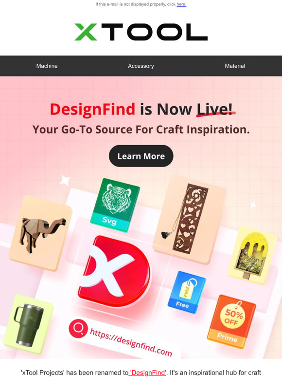 xTool: 📣 🆕 DesignFind is Now Live! | Milled