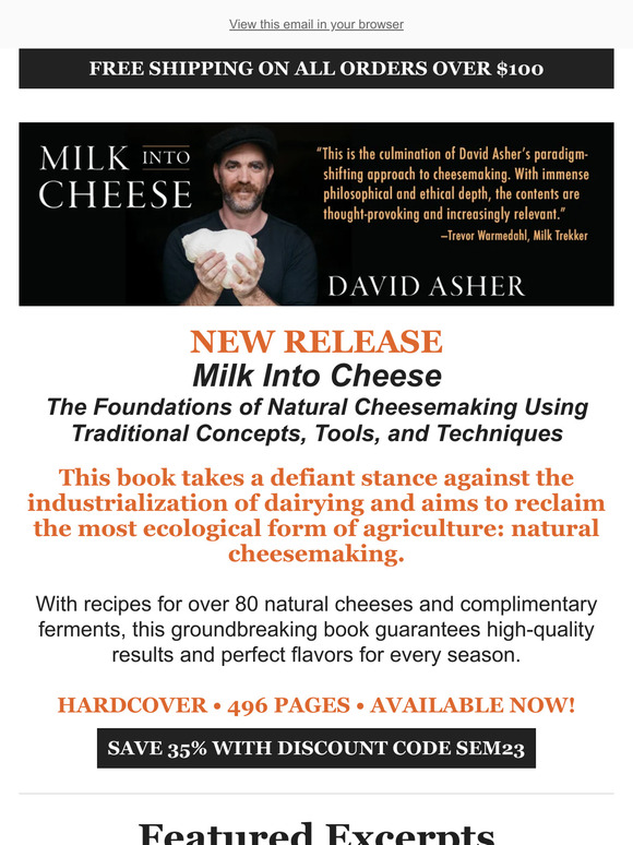 Chelsea Green Publishing: NEW RELEASE! Milk Into Cheese: The ...