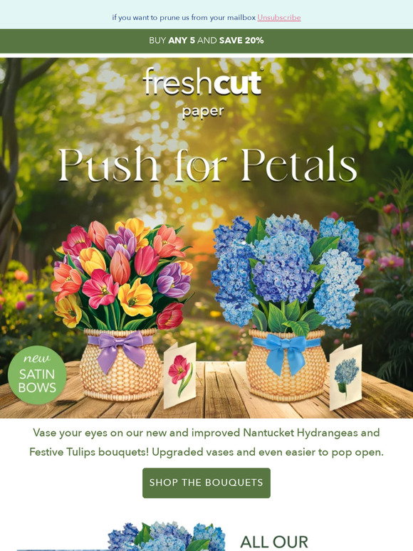 FreshCut Paper: Discover Our New & Improved Bouquets! | Milled