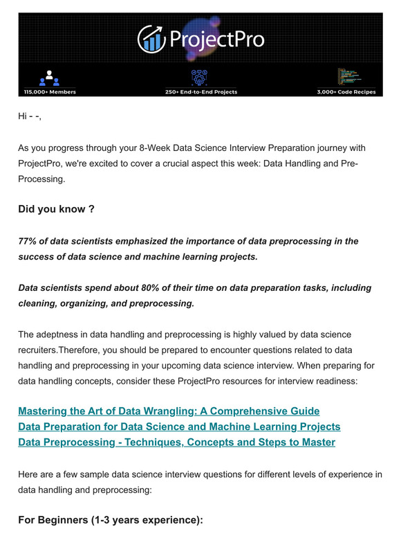 ProjectPro: Week 4 Focus: Data Handling Essentials for Data Science ...