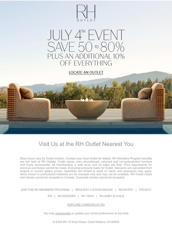 Restoration Hardware Email Newsletters: Shop Sales, Discounts, and ...