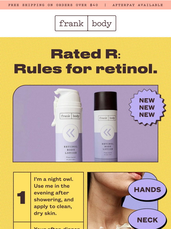 Frank Body: READ BEFORE YOU RETINOL. | Milled