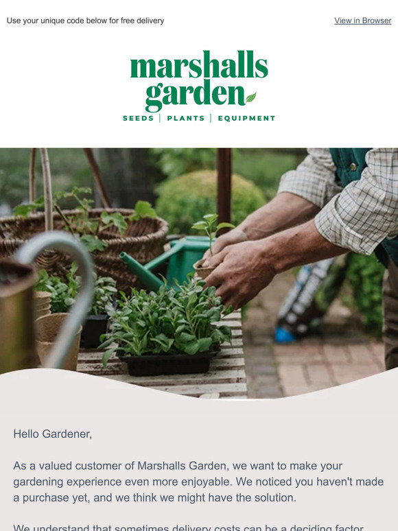 Birds & Bees: Fancy free delivery, Gardener? | Milled
