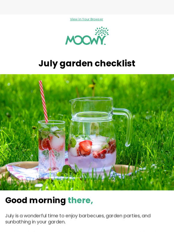 MOOWY - Easy Green Grass: Your July garden checklist is here 🧑‍🌾 | Milled