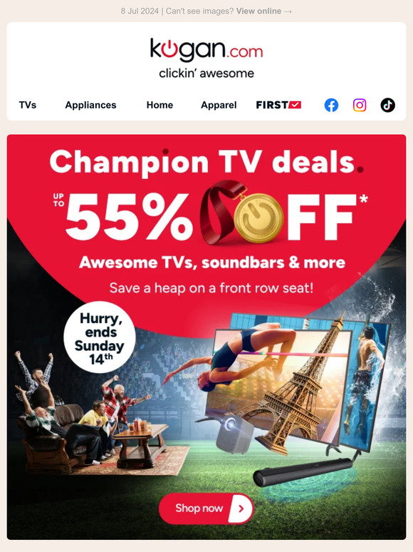 Kogan: Inside: More than 50% OFF a massive TV with the latest Samsung ...