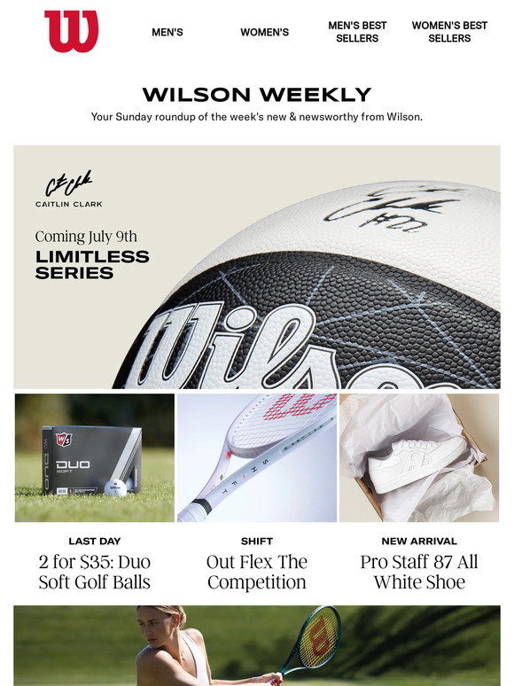 Wilson: Your exclusive sneak peek at Caitlin Clark's new product line 👀 ...