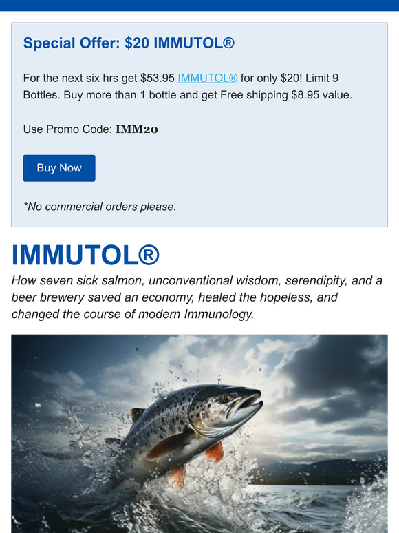Immunocorp: $20 IMMUTOL®—Today Only | Milled