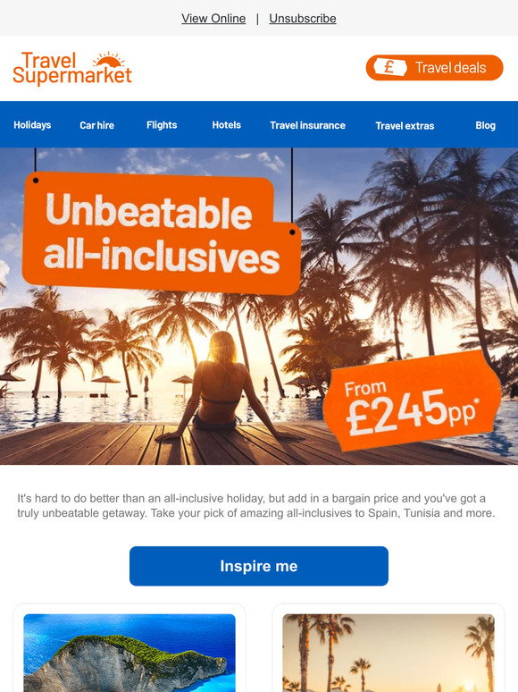 TravelSupermarket: All-inclusive getaways from £245pp!* 🌞 | Milled