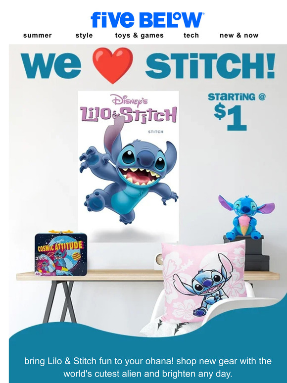 Five Below: new Disney Stitch drop! 🌊 | Milled