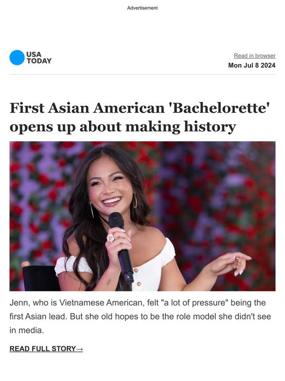 USA TODAY: Top Stories: Jenn Tran never saw herself as a main character ...
