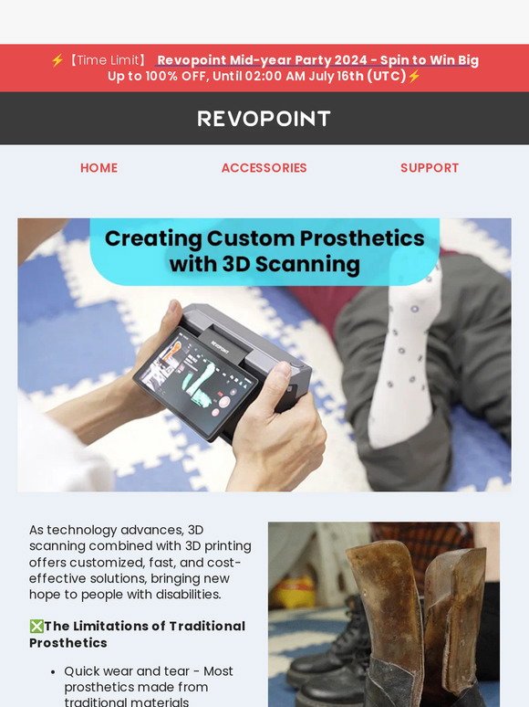 Revopoint: Revopoint UGC | Creating Custom Prosthetics with 3D Scanning ...