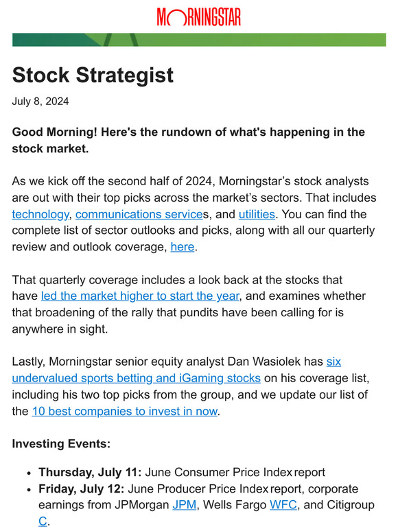 Morningstar: 10 Best Companies With Undervalued Stocks | Milled