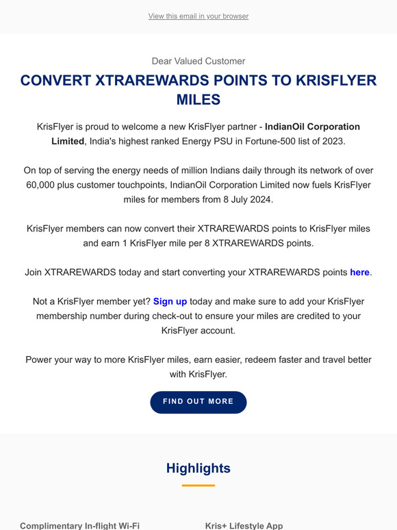 Singapore Airlines: Enjoy KrisFlyer miles when you covert your ...