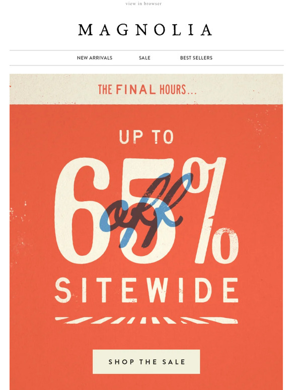 Magnolia Email Newsletters: Shop Sales, Discounts, and Coupon Codes