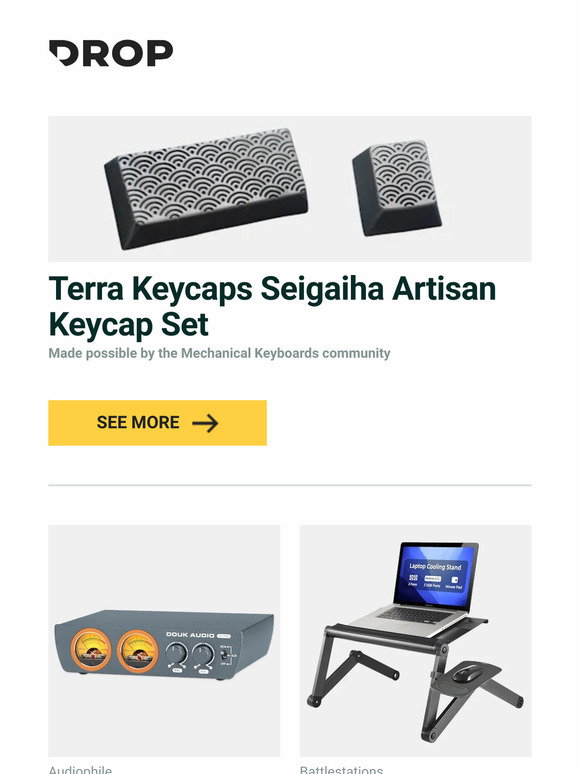 Drop: Terra Keycaps Seigaiha Artisan Keycap Set, Douk Audio H7 PRO ...