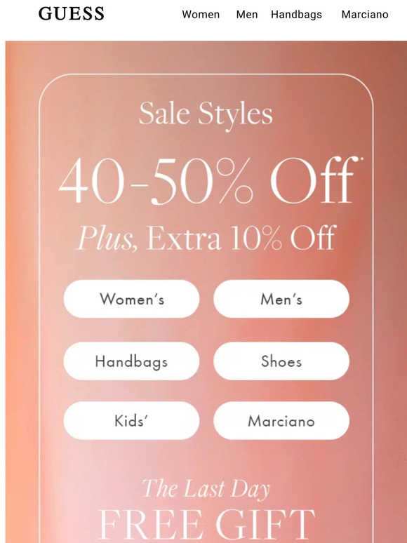 GUESS? Email Newsletters: Shop Sales, Discounts, and Coupon Codes
