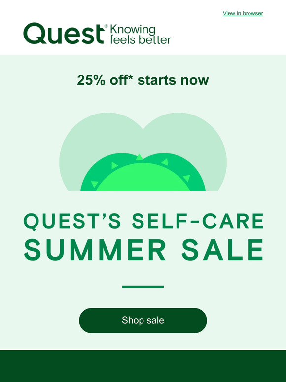 Quest: 25% off during Quest’s Self-Care Summer Sale! | Milled