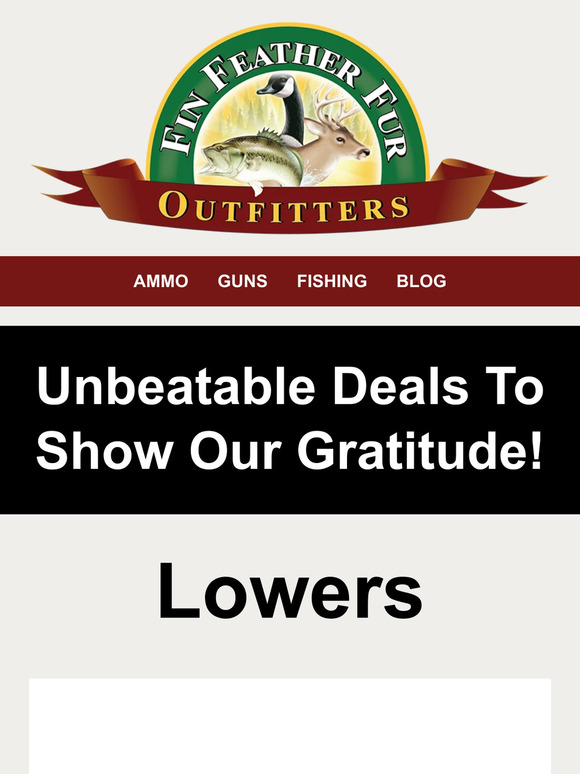 Fin Feather Fur Outfitters: Customer Appreciation Event: Pew, Pew Sale ...