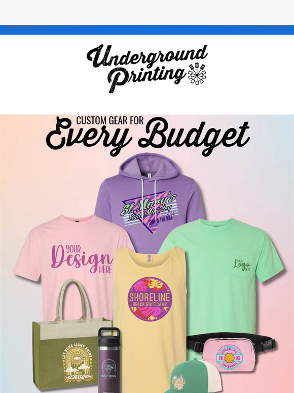 Underground Printing: Custom Gear for Every Budget 🙌 | Milled