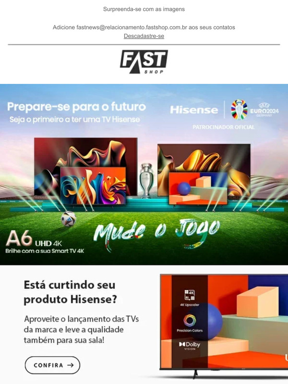Fast Shop: Descubra as novas TVs Hisense | Milled