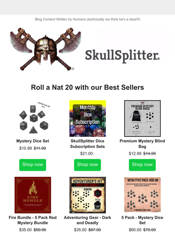 SkullSplitter Dice: Dagger Heart - Critical Hit or Not? | Milled