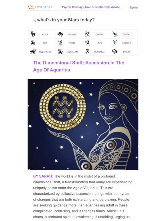 Lifereader: The Dimensional Shift: Ascension In The Age Of Aquarius ...