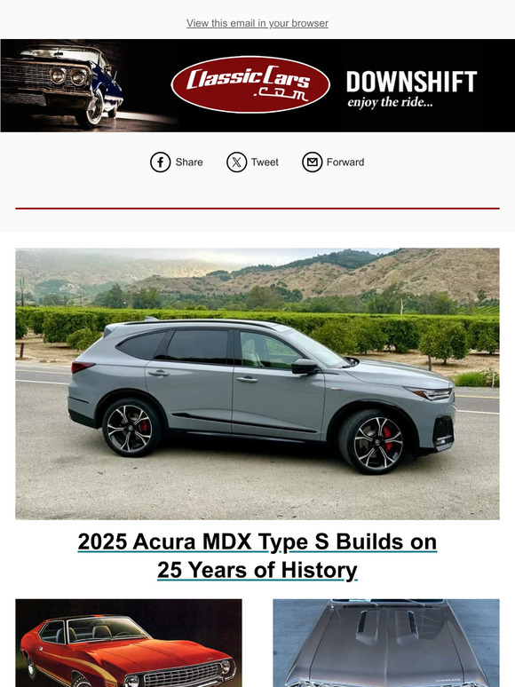 ClassicCars: 2025 Acura MDX Type S Builds on 25 Years of History | Milled