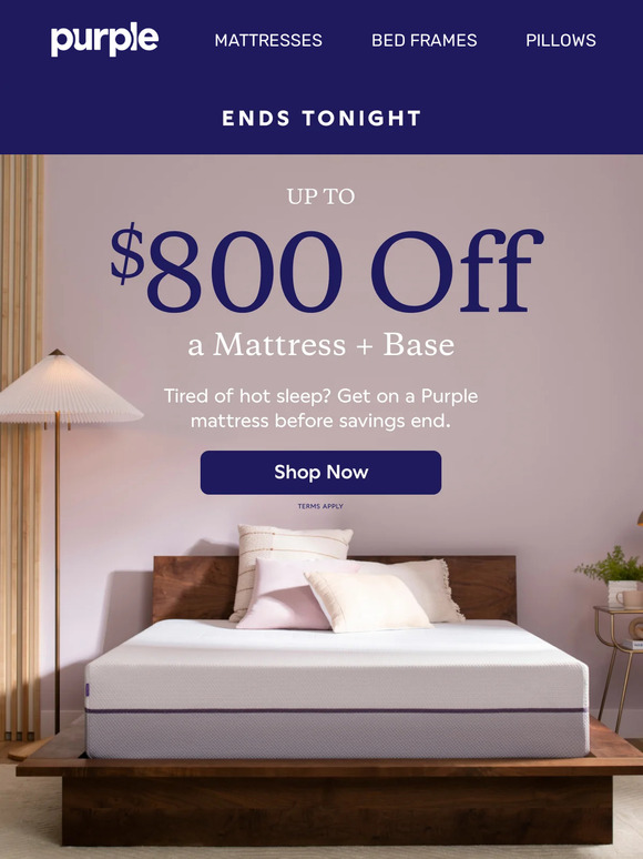 Purple: Clock’s ticking on up to $800 savings... | Milled