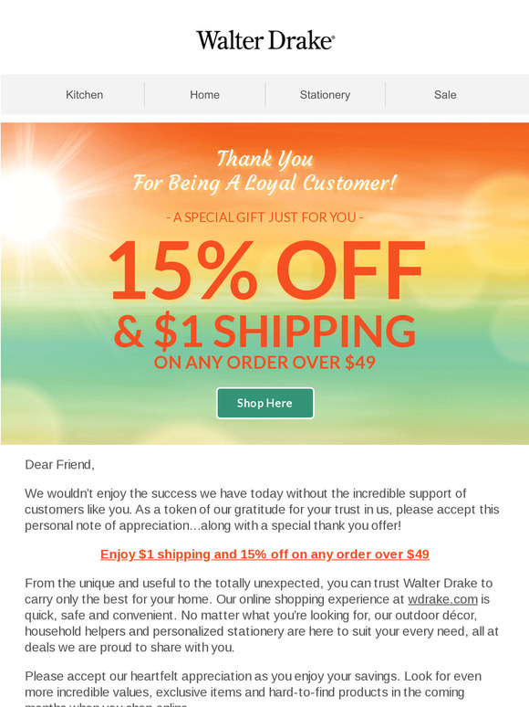 Walter Drake: Thank You! | Milled