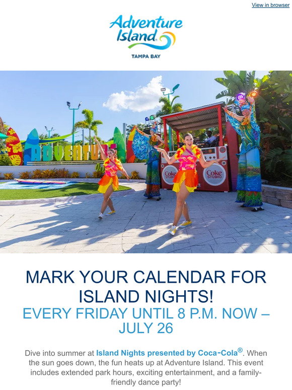 SeaWorld: 🌙 Mark Your Calendar For Island Nights! | Milled