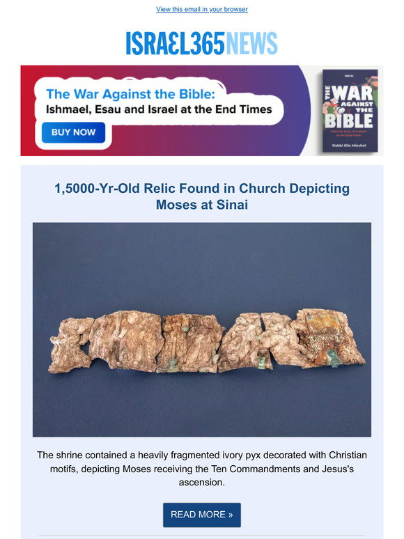 Israel365: 1,5000-Yr-Old Relic Found in Church Depicting Moses at Sinai ...
