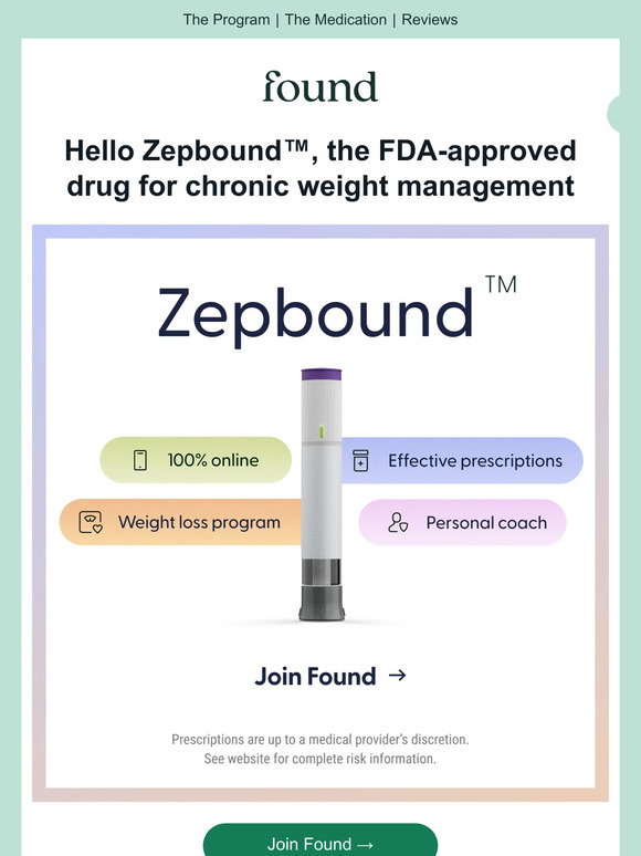 Found Health: Zepbound™: Fresh on the roster for FDA-approved weight ...