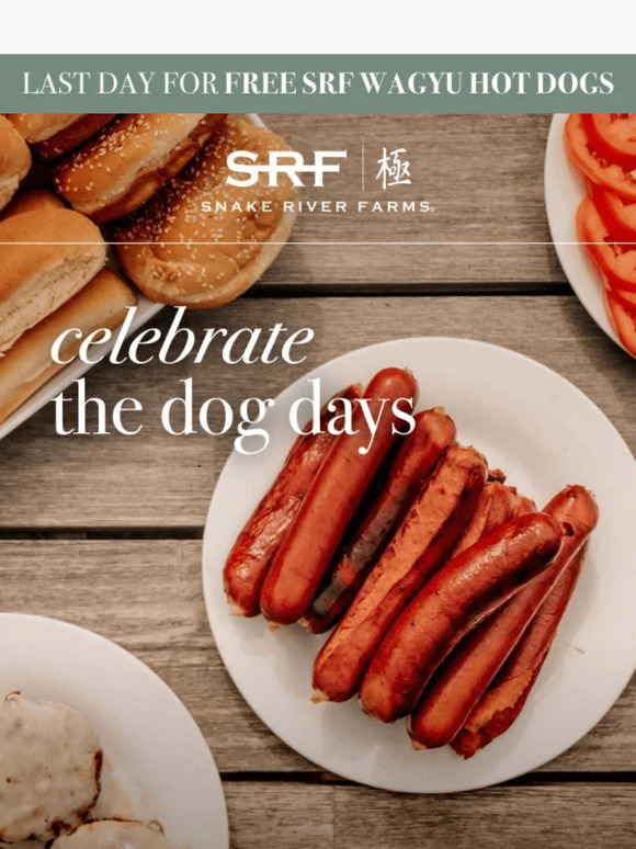 Snake River Farms: ENDS TODAY 🌭 FREE SRF Wagyu Hot Dogs | Milled