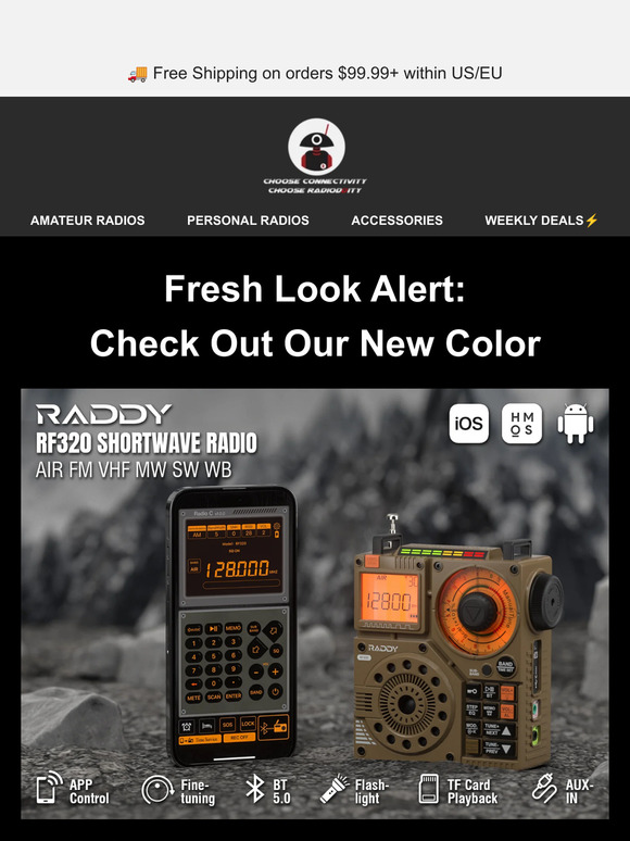 Radioddity: Discover the New Colors of Raddy RF320 and RF75A | Milled
