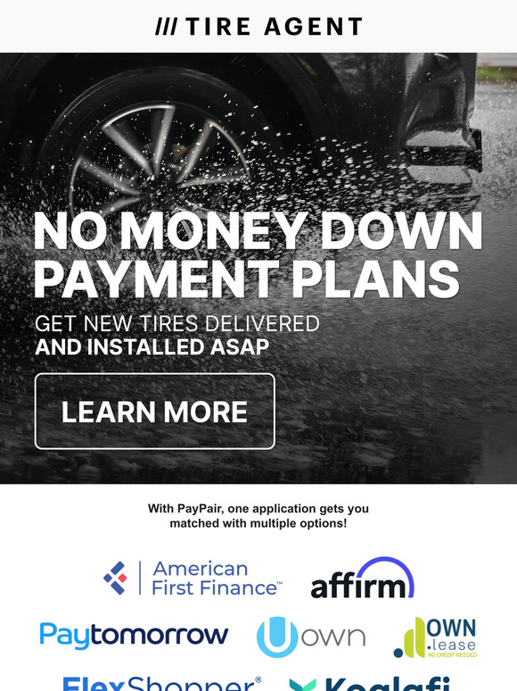 Tire Agent: Upgrade Your Ride Now, Pay at Your Pace | Milled