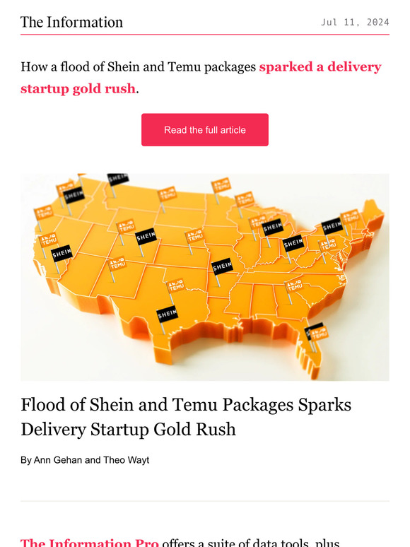 The Information: Flood of Shein and Temu Packages Sparks Delivery Startup Gold Rush | Milled